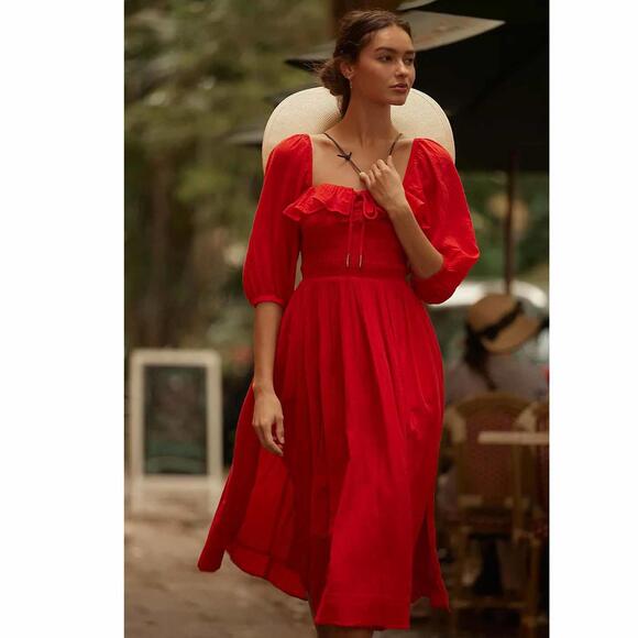 Free People | Dresses | Free People Freeest Oasis Midi Dress Smocked ...